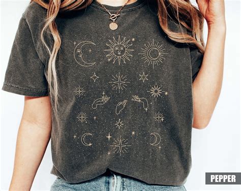 Celestial Shirt Moon Sun Stars Astrology Tee