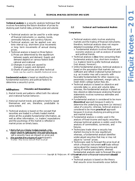 Cfa Level1 Juice Notes Pdf Technical Analysis Market Trend