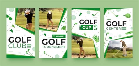 평면 디자인 골프 클럽 페이스 북 커버 무료 벡터
