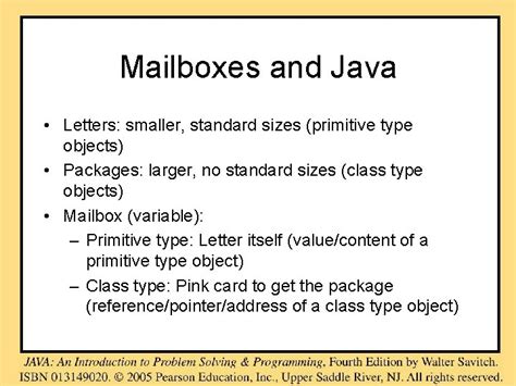 Object Reference Variables Class Type Vs Primitive Type