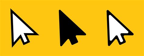 click cursor icon computer mouse pointer arrow vector image