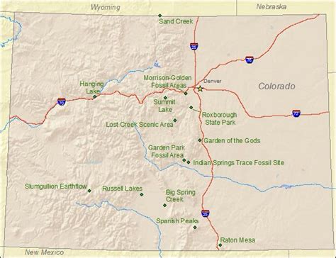 Denver Road Map Map Of The State Of Colorado With All Its Roads And Major Cities On It
