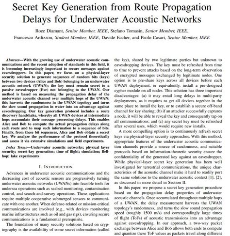 Paolo Casari On Linkedin Underwater Acoustic Communication Janus Attack Network