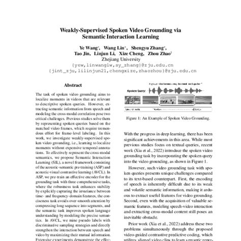 weakly supervised spoken video grounding via semantic interaction