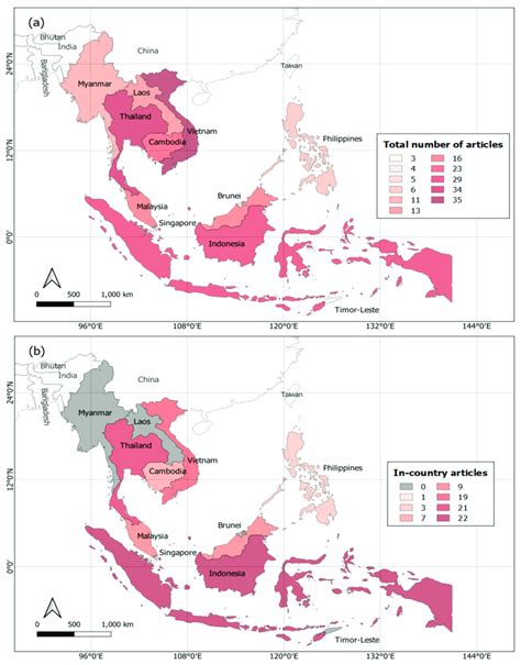 The Map Shows The Spatial Distribution Of Drought Publications In