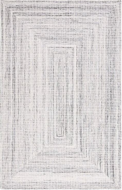 Abstract Hand Tufted Black And Ivory 6 X 9 Medium Rectangle Rugs Abt480z 6 By Safavieh