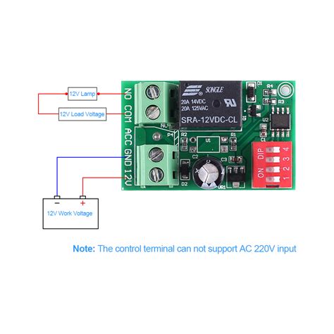 Power ON Delay Relay Switch Module DC V Programmable Delay Controller