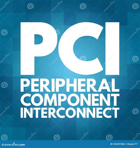 Pci Peripheral Component Interconnect Acronym Technology Concept
