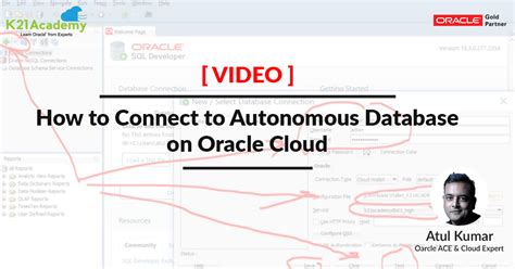 Video How To Connect To Autonomous Database On Oracle Cloud