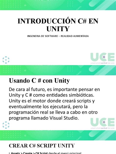Introduccion C Script Unity Pdf