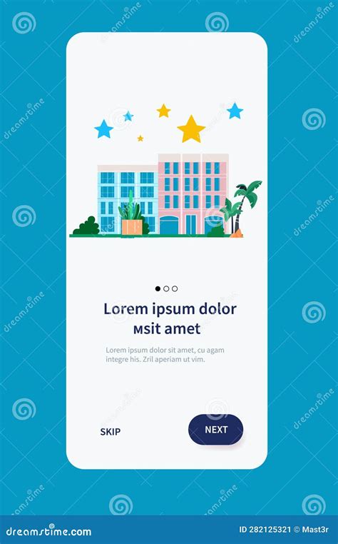 Online Hotel Booking In Mobile App Book Apartment Room Service Concept Vertical Stock Vector