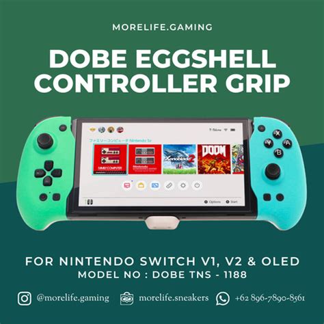 jual dobe eggshell controller grip for switch v1 v2 oled tns 1188 split