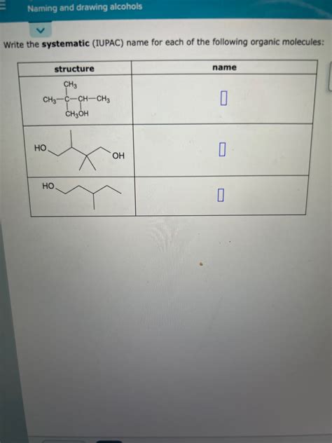 Answered: Write the systematic (IUPAC) name for… | bartleby