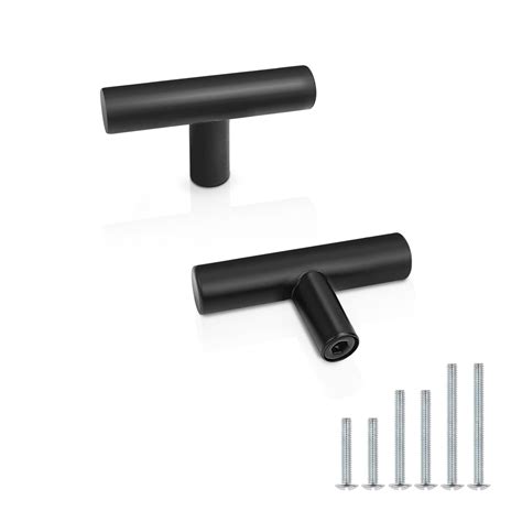 Probrico Black Cabinet Knobs And Handles Single Hole Drawer Knobs