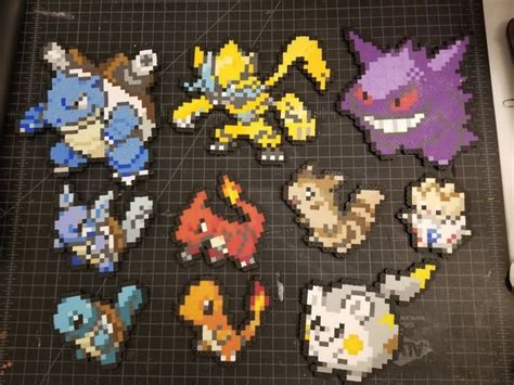 Pokemon Perler Sprites Etsy Perler Bead Art Diy Perler Bead Crafts