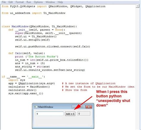I Need Help With My Pyqt Example Code Python