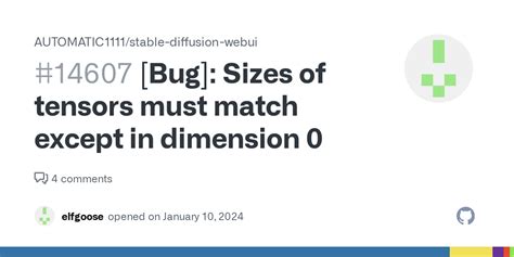 Bug Sizes Of Tensors Must Match Except In Dimension 0 · Issue 14607