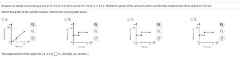 Solved Suppose An Object Moves Along A Line At 15 M S For