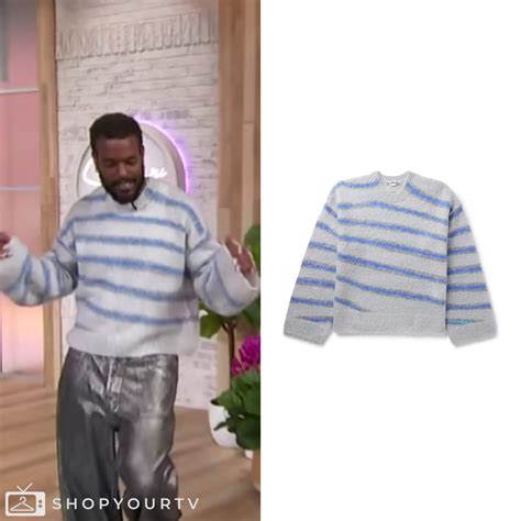Sherri April 2024 Luke Jamess Blue Striped Sweater Shop Your Tv