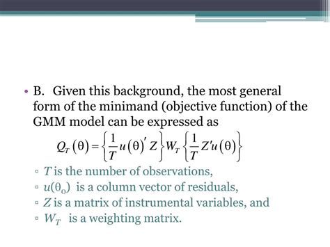 Ppt Generalized Method Of Moments Estimator Powerpoint Presentation Free Download Id 2567239