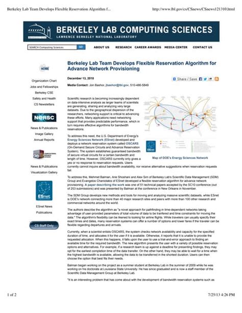 Available Technologies Algorithm For Flexible Bandwidth Reservations For Data Transfer Pdf