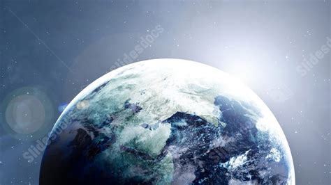 Blue Light Business Technology Earth Planet Powerpoint Background For Free Download - Slidesdocs