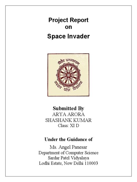 project report on creating a space invaders style game in python pdf