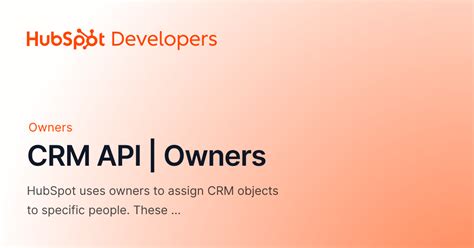 Crm Api Owners Hubspot Docs