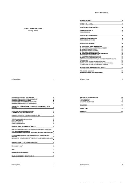 Stata Step By Step Pdf Ordinary Least Squares Linear Regression