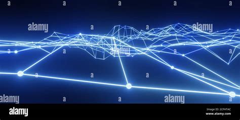 Modern Abstract Polygonal Wireframe Structure Virtual Background Digital Technology Science