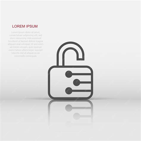 Premium Vector Cyber Security Icon In Flat Style Padlock Locked Vector Illustration On White