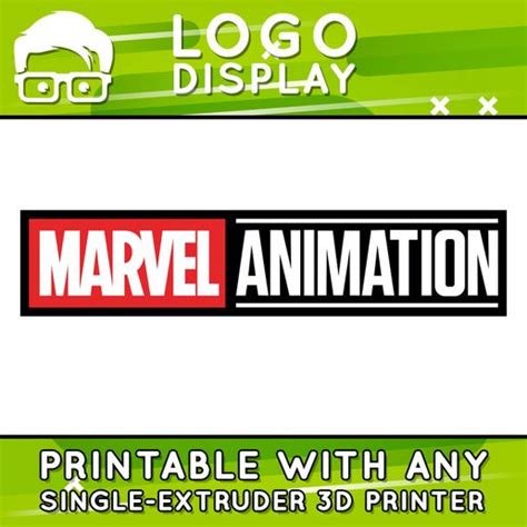 Stl File Marvel Animation Logo Display By Am Mediabiz 🦸 ・model To