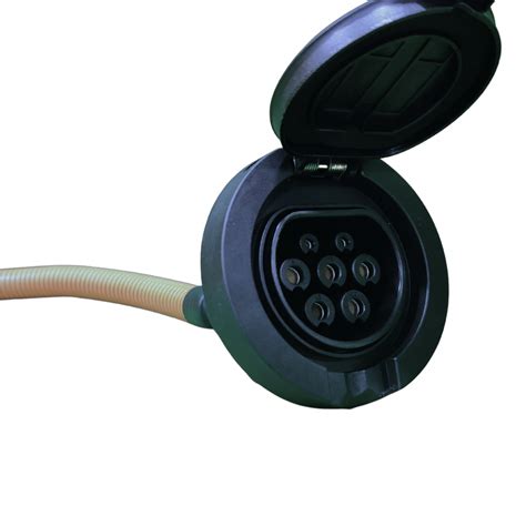 Single Three Phase A Type IEC Female Inlet Socket For EVSE With Meter Cable