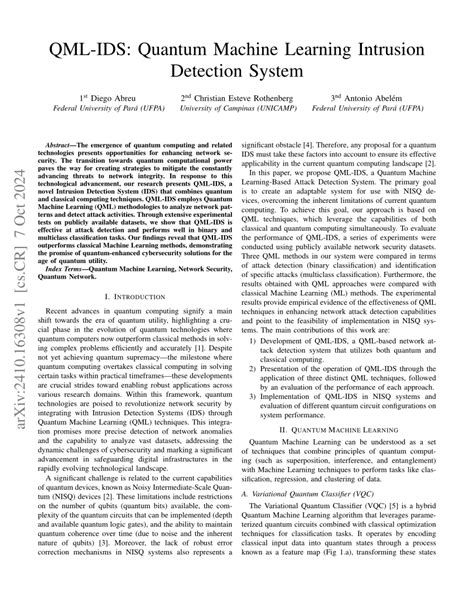 Pdf Qml Ids Quantum Machine Learning Intrusion Detection System