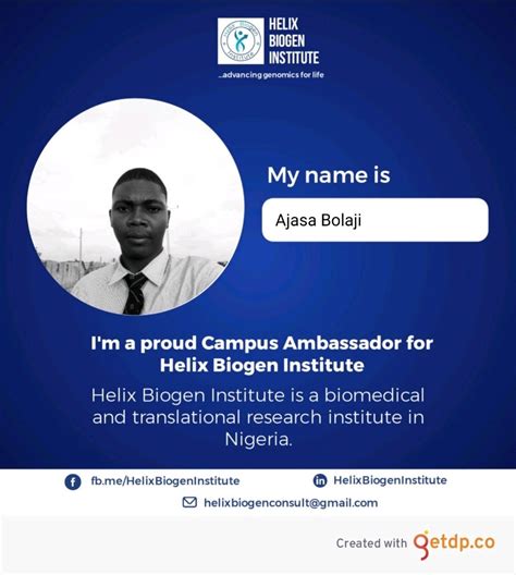Bolaji Ajasa On Linkedin Helixbiogeninstitute
