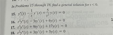 Solved In Problems Through Find A General Solution Chegg Com