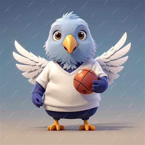 Premium Photo Cute Bird Wearing Sport Jersey Cartoon Vector Icon