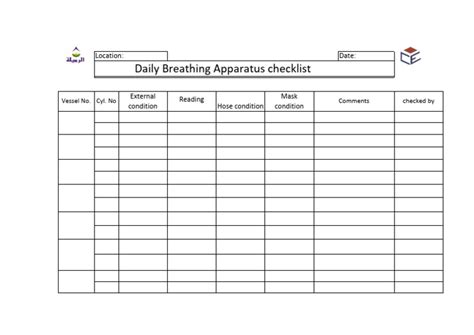 Daily Breathing Apparatus Checklist Pdf