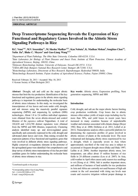 Pdf Deep Transcriptome Sequencing Reveals The Expression Of Key Functional And Regulatory
