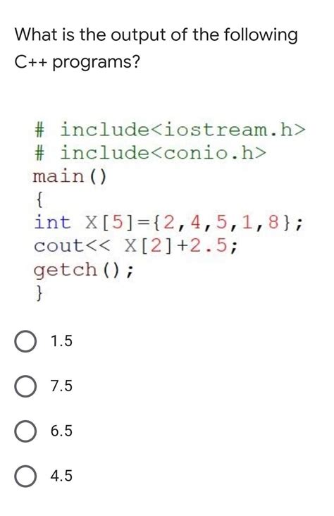 Solved In C The Output Of The Statement Cout