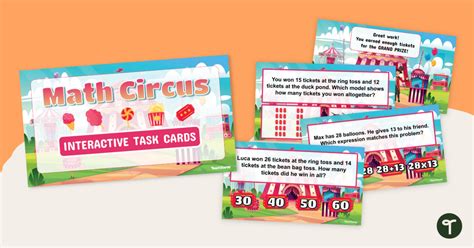 Adding And Subtracting Word Problems Interactive Task Cards Teach Starter