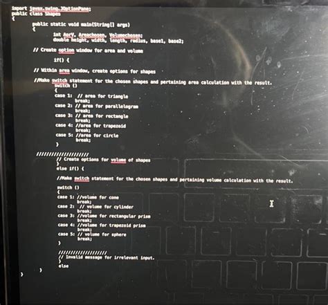 Solved Instructions Create A Project Called Shapes Java That Chegg