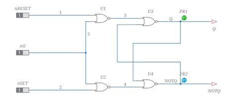 NOR R S Latch With Enable Multisim Live