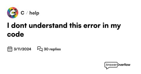 I Dont Understand This Error In My Code C