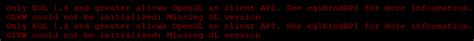 paraview 5 9 0 egl version glew could not be initialized missing gl