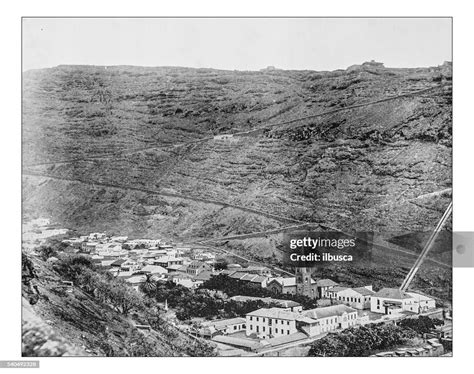 Antique Photograph Of Island Of Saint Helena 19th Century High Res