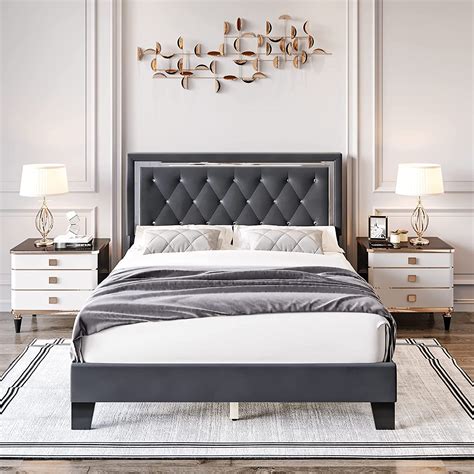 Gray Full Size Bed Frame With Headboard At Sam Cawthorn Blog