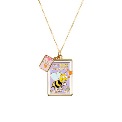 The Simpsons Lets Bee Friends Necklace Clothing Zing Pop Culture