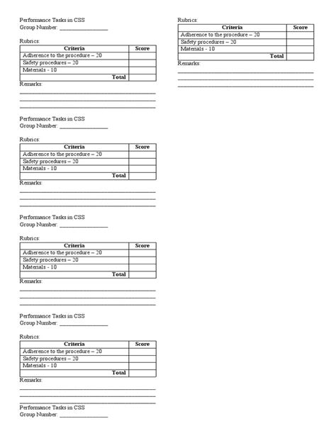 Rubrics Disassemble And Assemble System Unit Pdf