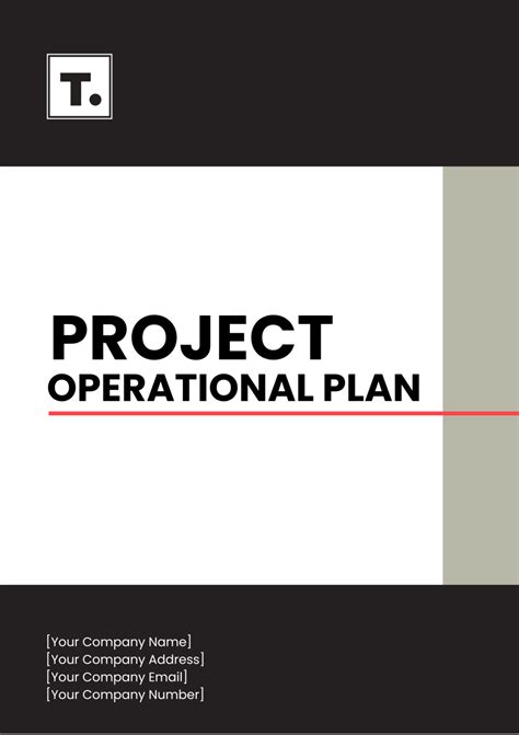 Free Project Operational Plan Template To Edit Online